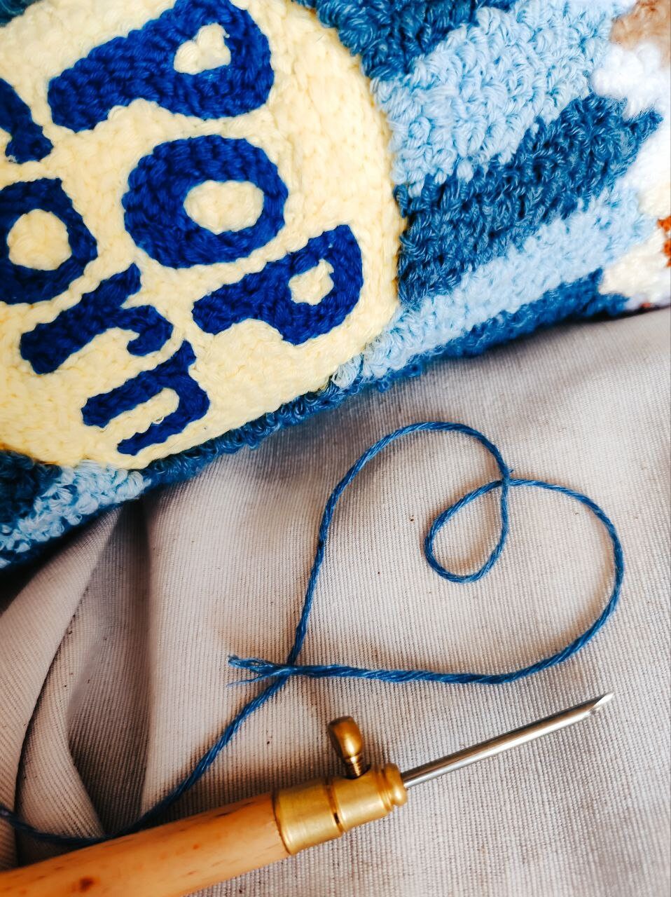 POP CORN TOY Two New Colours Pink and Blue Fluffy Punch Needle Popcorn ...