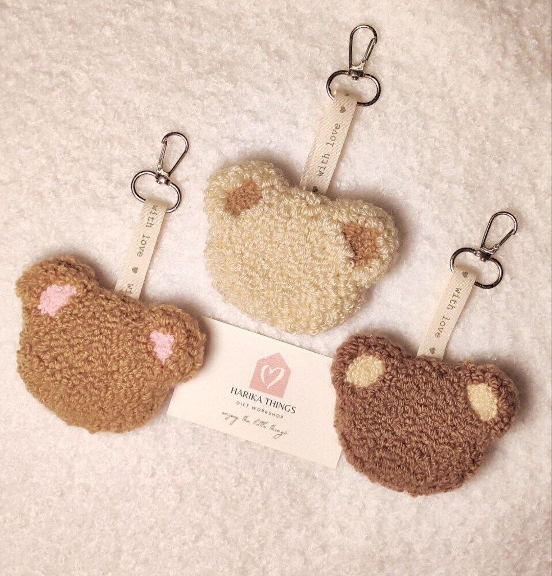Cute Teddy Bear Keychains Handmade Valentine's Day Gift for Her ...