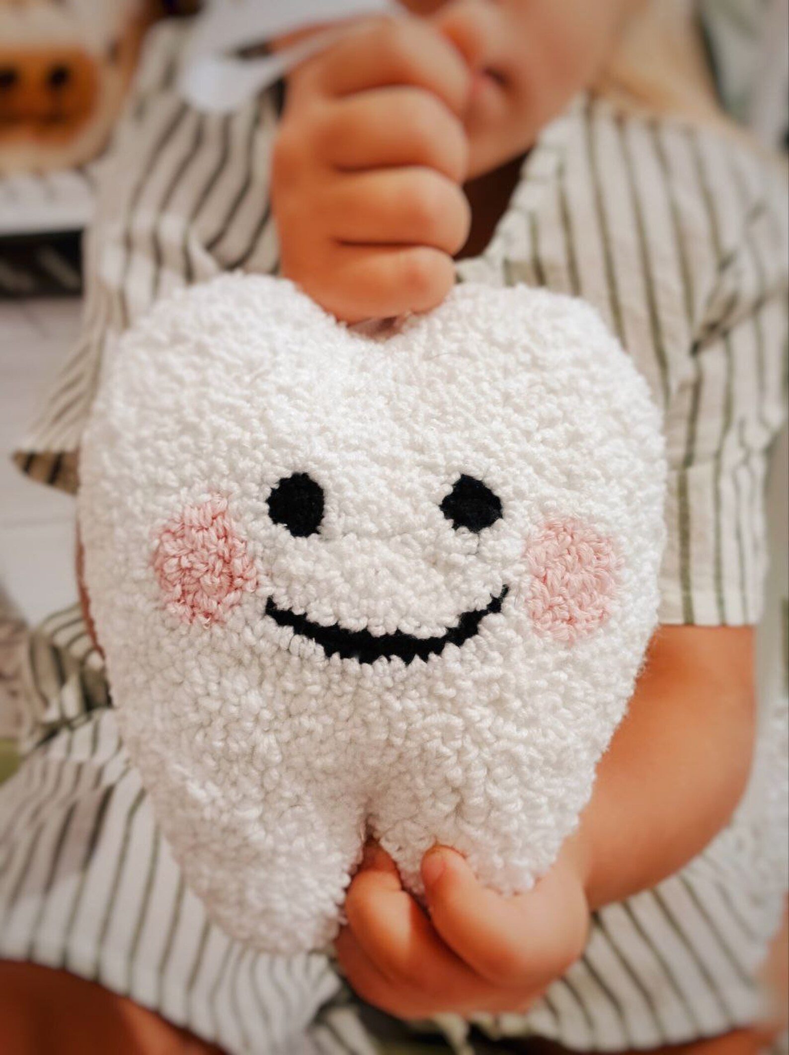 Plush Tooth Toy Cute Handwork ,holder for Baby Pacifier , Waiting for ...