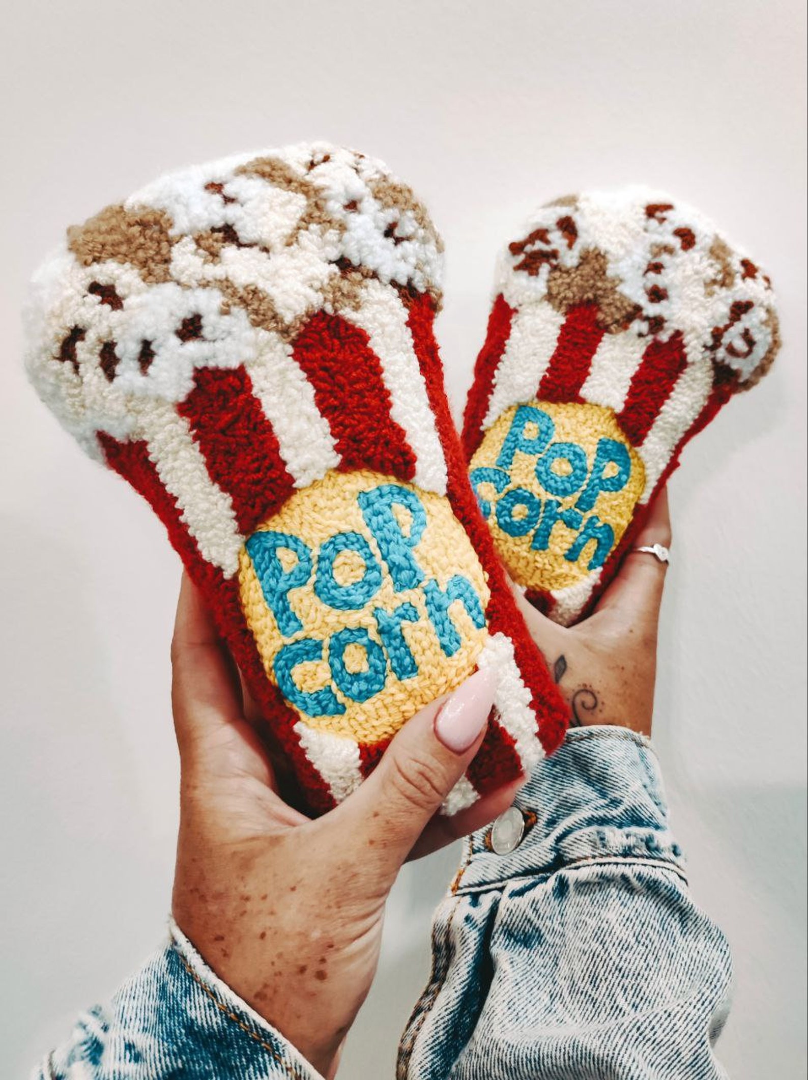 POP CORN TOYS Fluffy Punch Needle Craft Gift for Her Gift for - Etsy