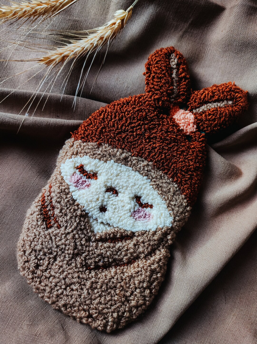 Newborn Baby Figure Punch Needle Decor Little Bunny. Accessories for ...
