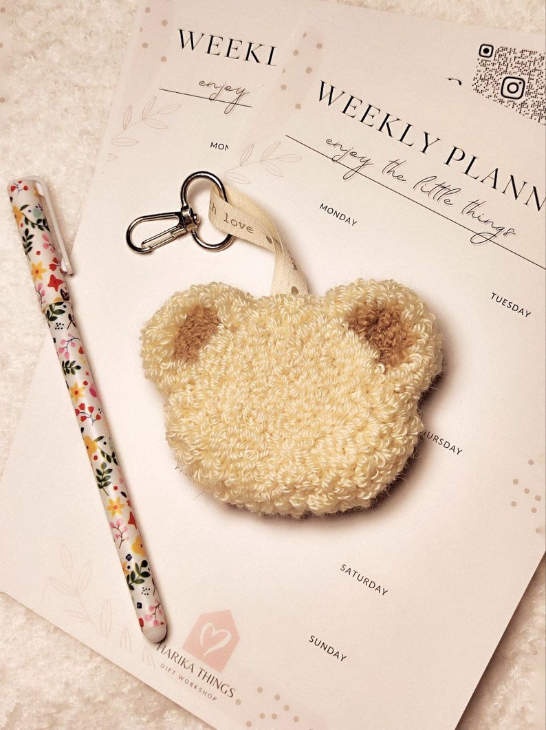Cute Teddy Bear Keychains Handmade Valentine's Day Gift for Her ...