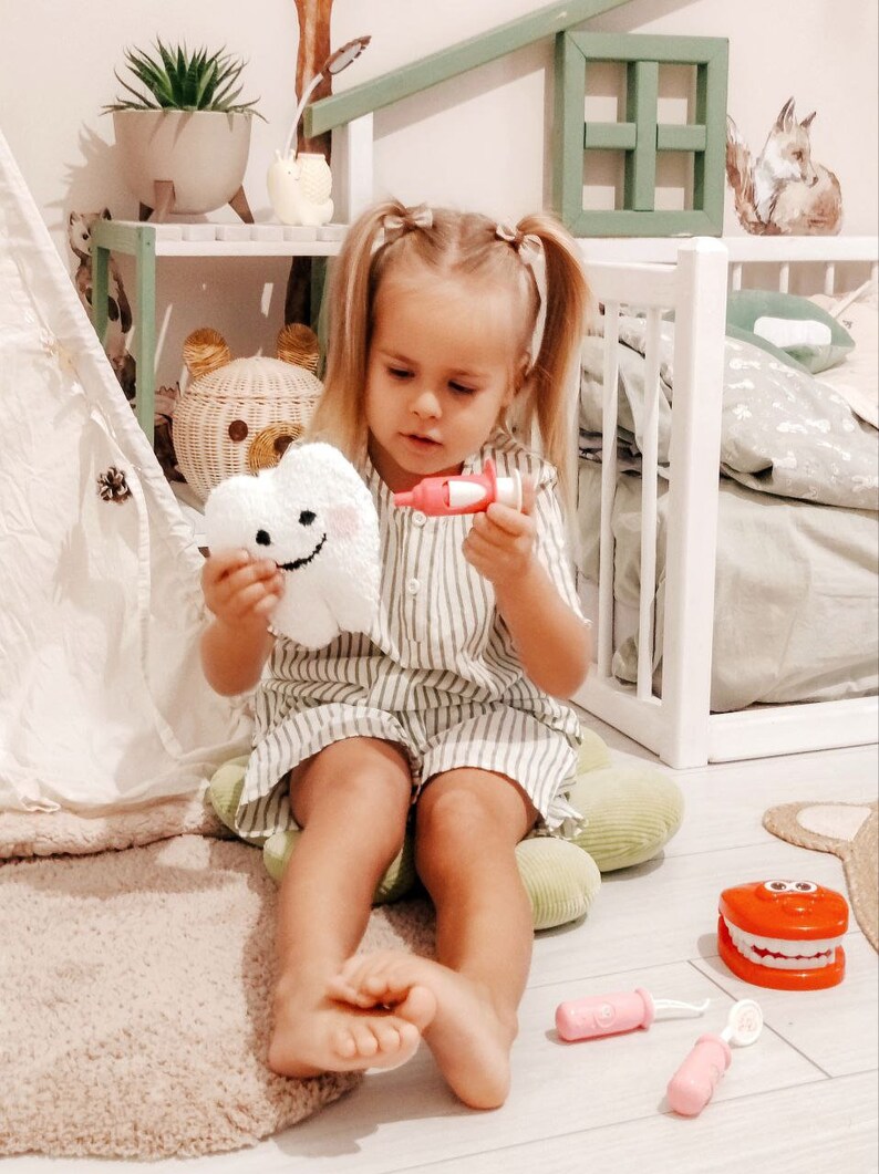 Plush Tooth Toy Cute Handwork ,holder for Baby Pacifier , Waiting for ...