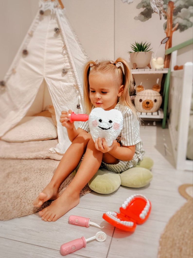 Plush Tooth Toy Cute Handwork ,holder for Baby Pacifier , Waiting for ...