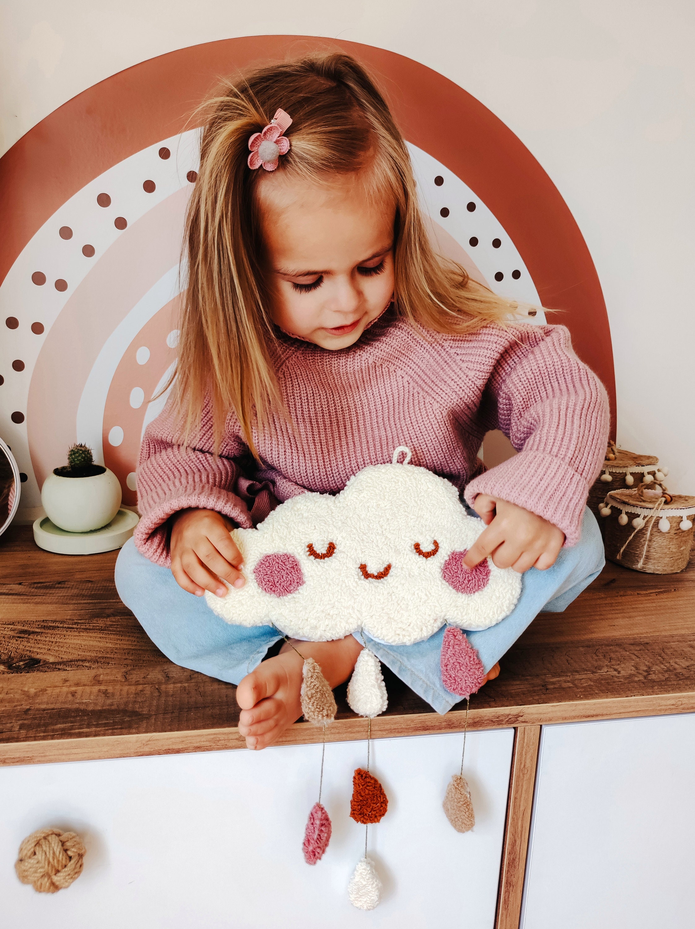 Plush Cozy Cloud Handmade Craft Decor for Children's Room - Etsy