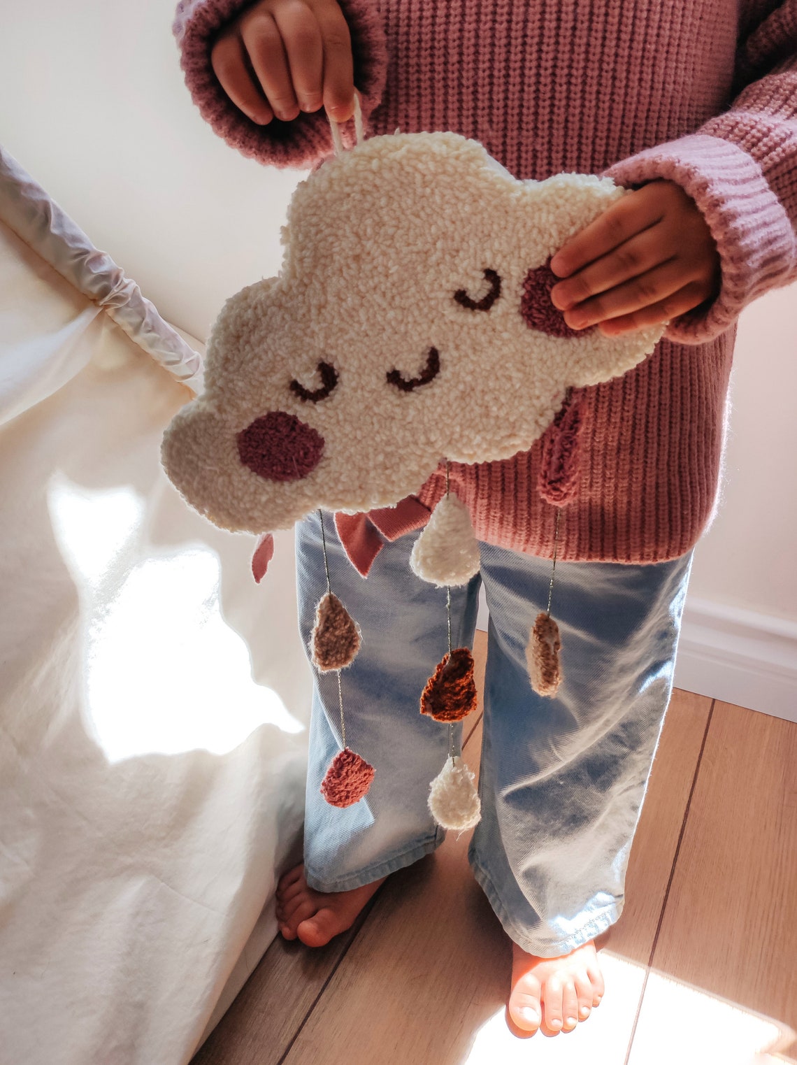 Plush Cozy Cloud Handmade Craft Decor for Children's Room - Etsy