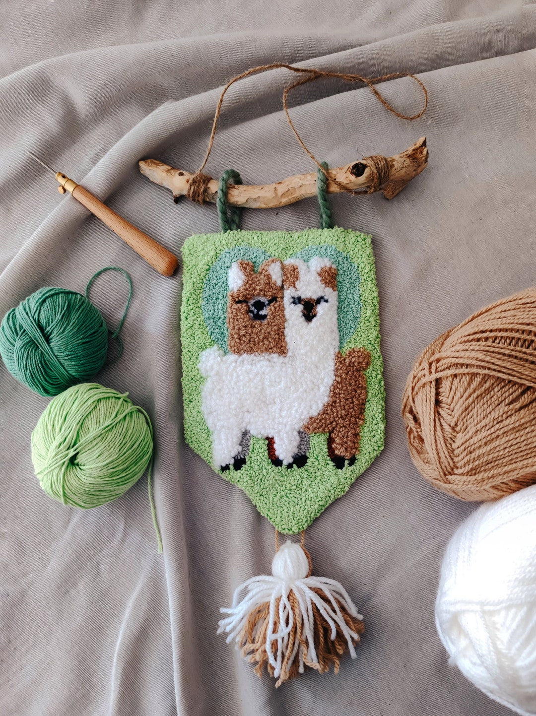 Wall Hanging Alpacas Cute Lama Cozy Scandinavian Boho Home Decor ...