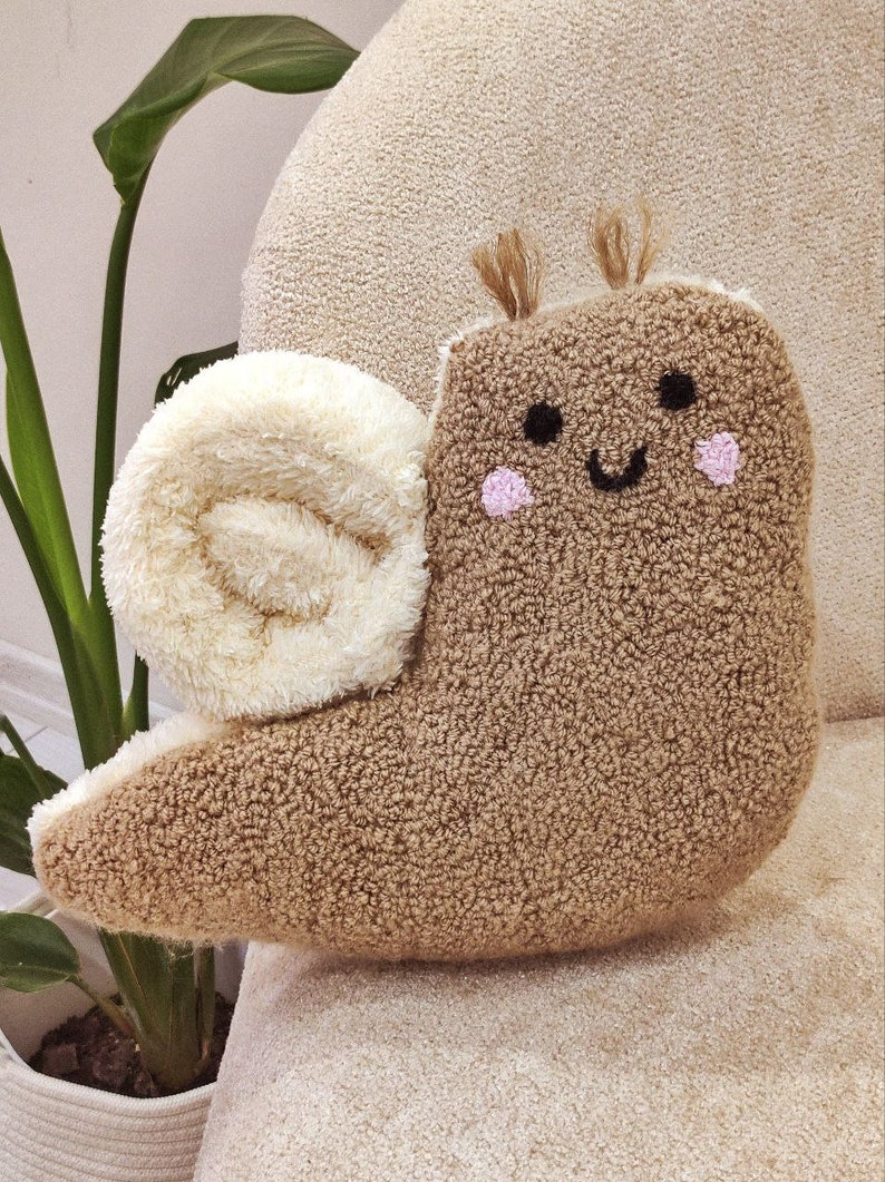 Large Handtufted Plush Funny Snail is the Cutest Gift for Your Child ...