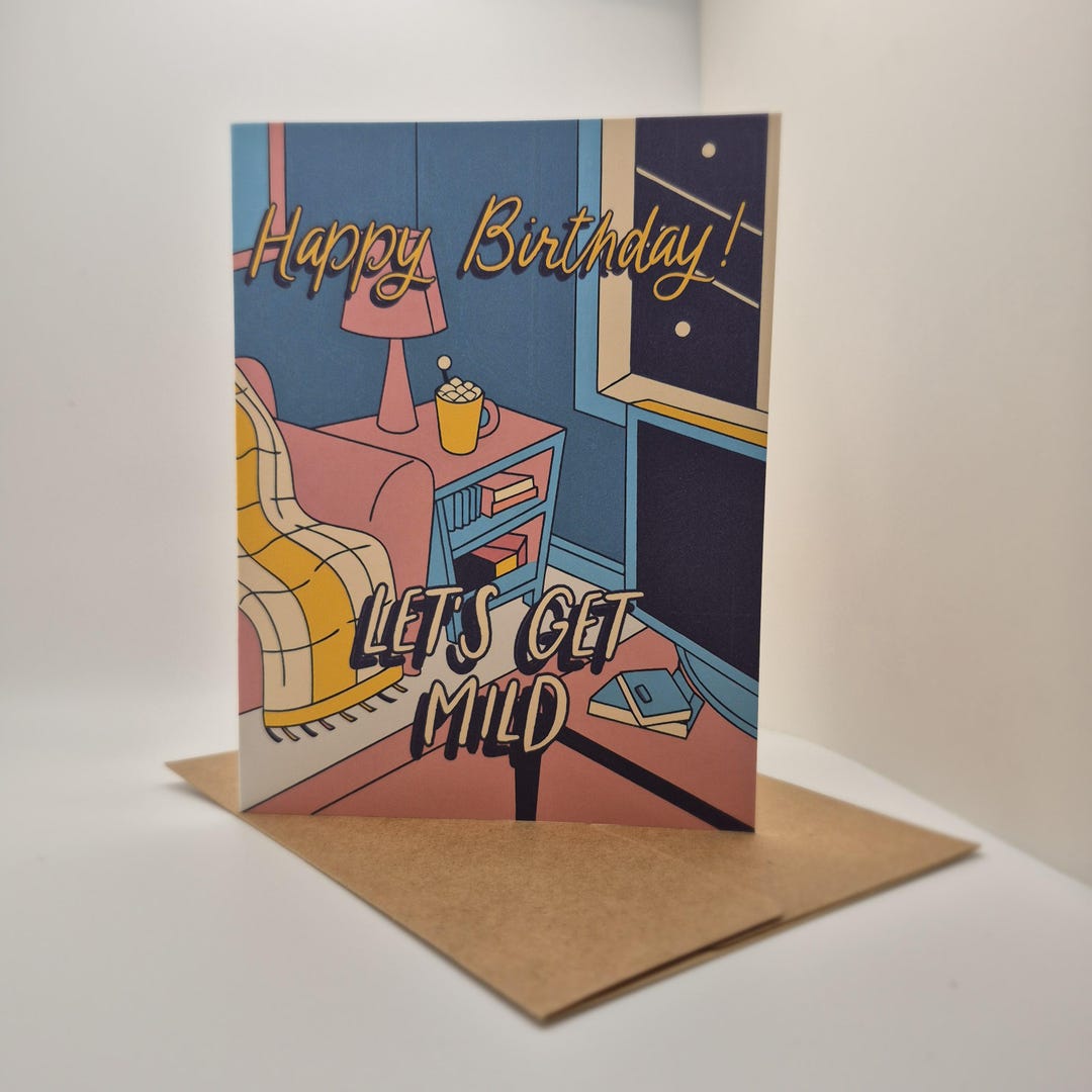 Funny "let's Get Mild" Birthday Card: Low Key Celebration - Etsy