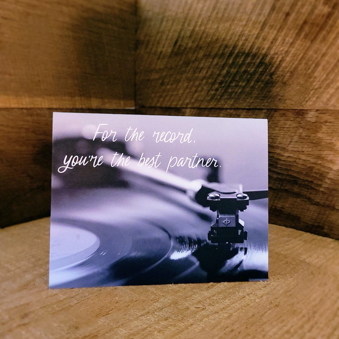 For the Record Anniversary Card, Sweet Record Player Anniversary Card ...