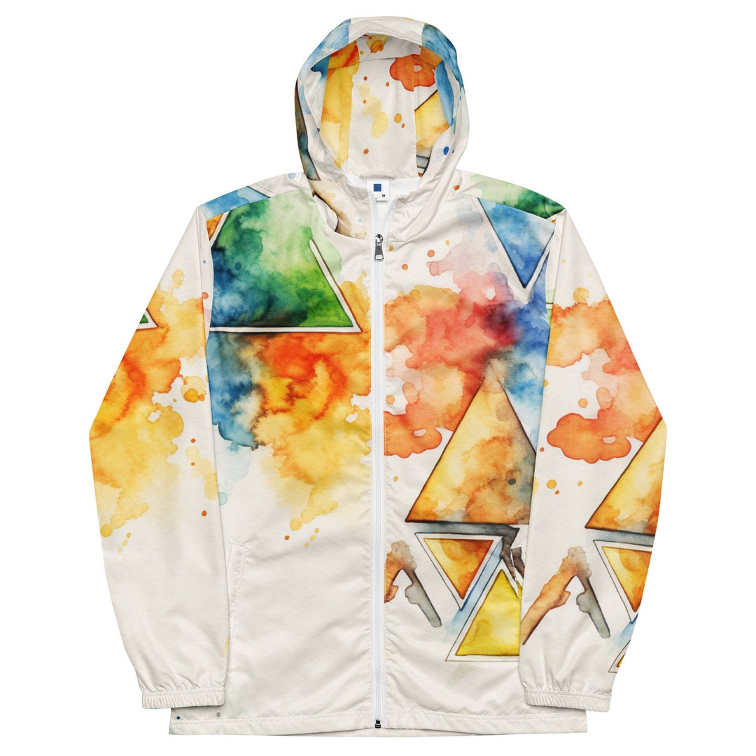 Triforce Watercolor Men’s Windbreaker | Legend of Zelda Inspired Jacket ...