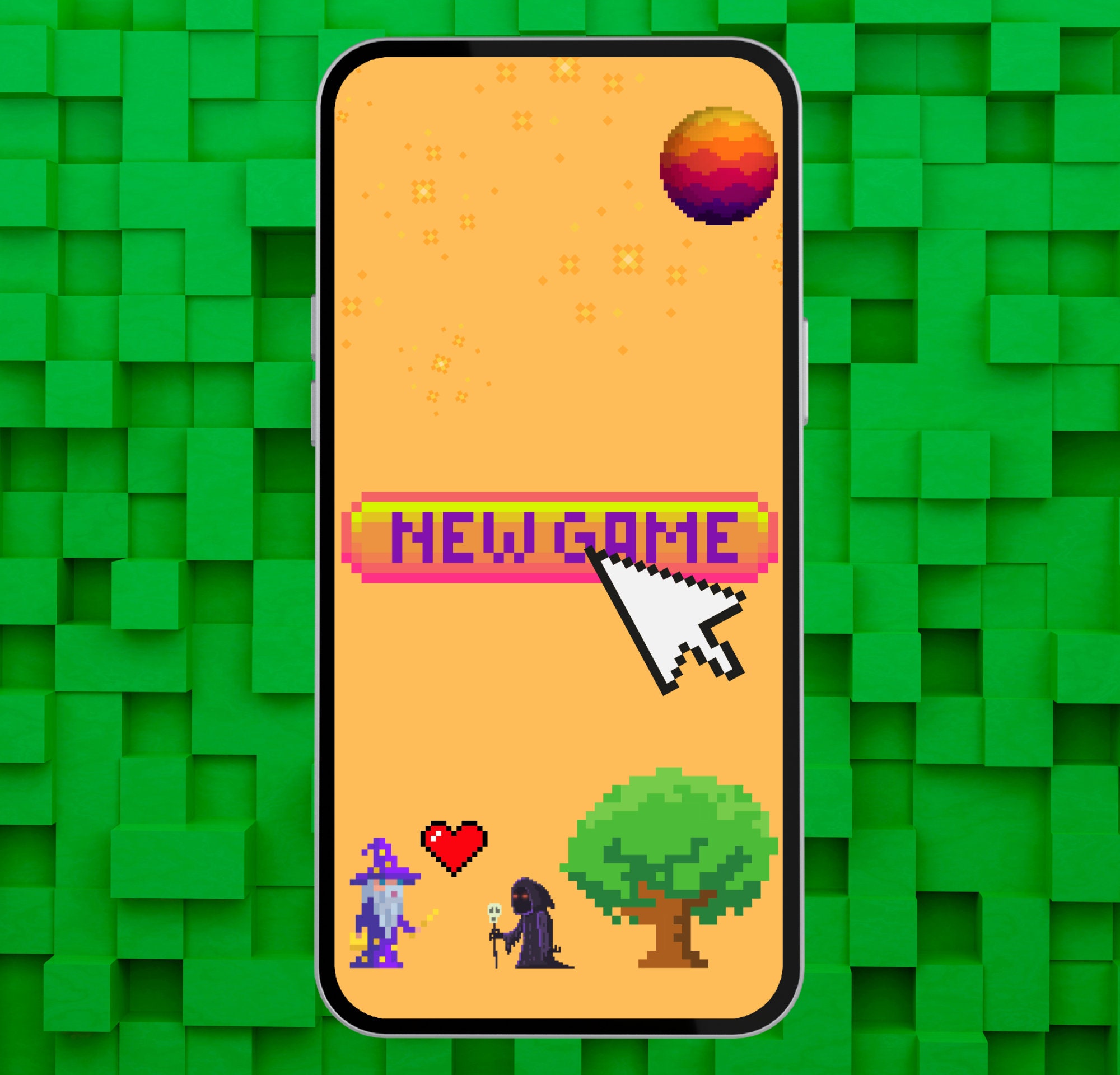 New Game 8-bit Mobile Wallpaper | Gaming-inspired Mobile Wallpapers ...