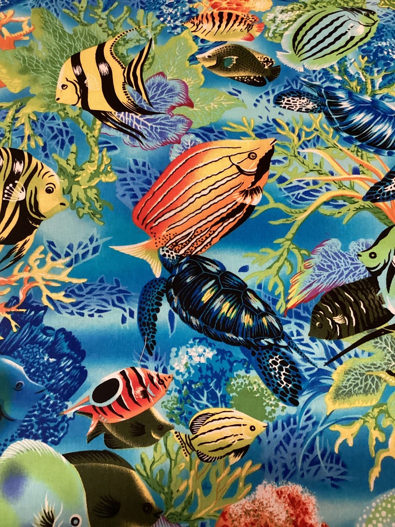 Tropical Fish Fabric by Half Yard michael Miller Fabrics - Etsy