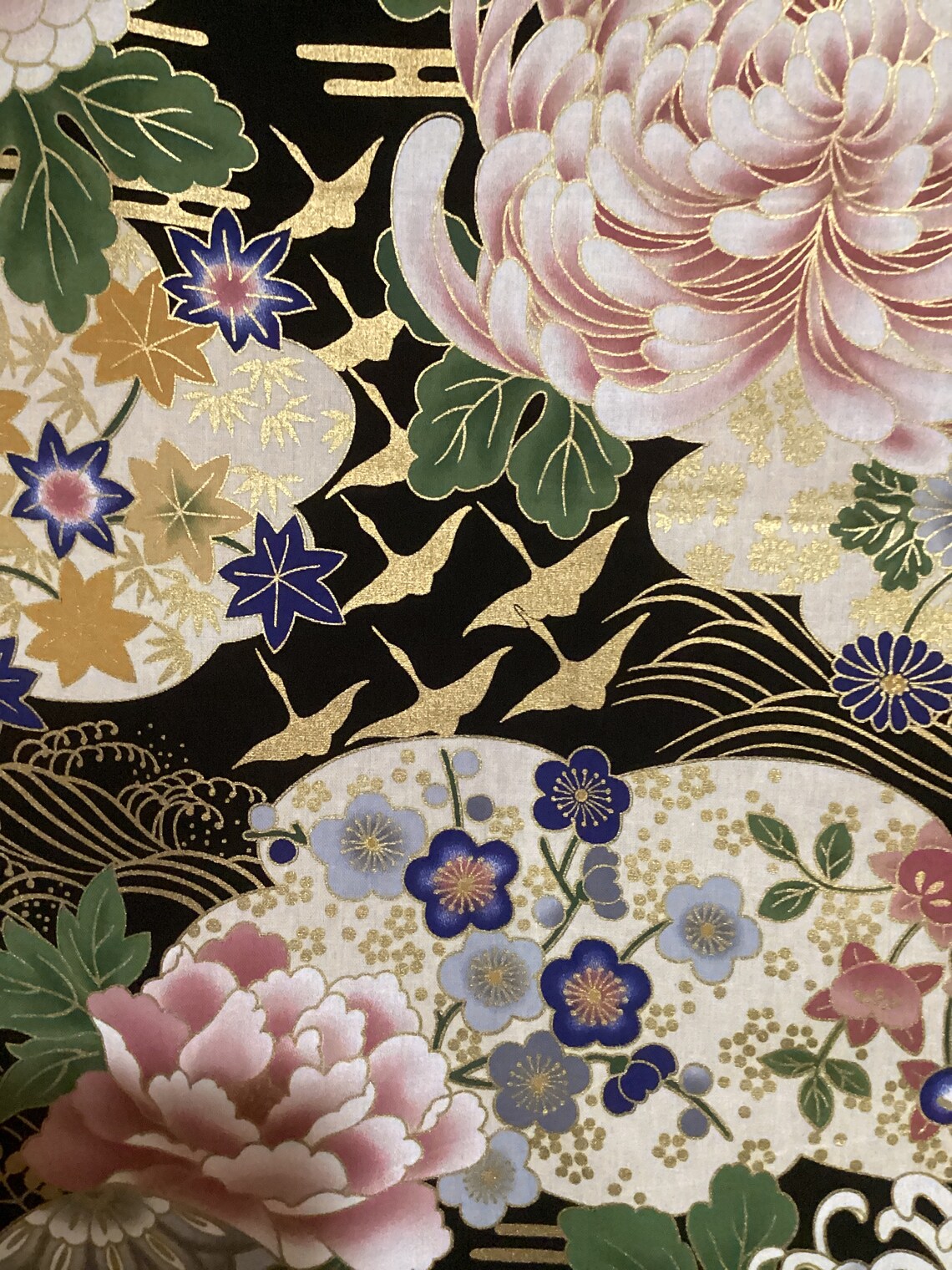 Beautiful Asian Floral Fabric by the Half Yard. Made in Japan - Etsy