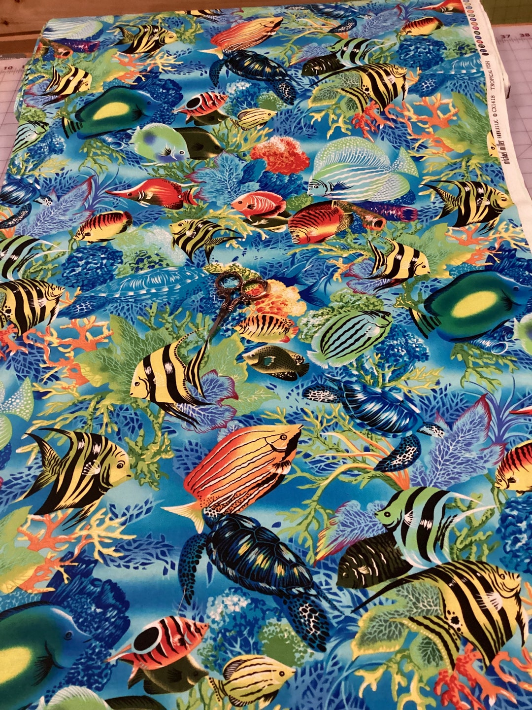 Tropical Fish Fabric by Half Yard (michael Miller Fabrics) - Etsy