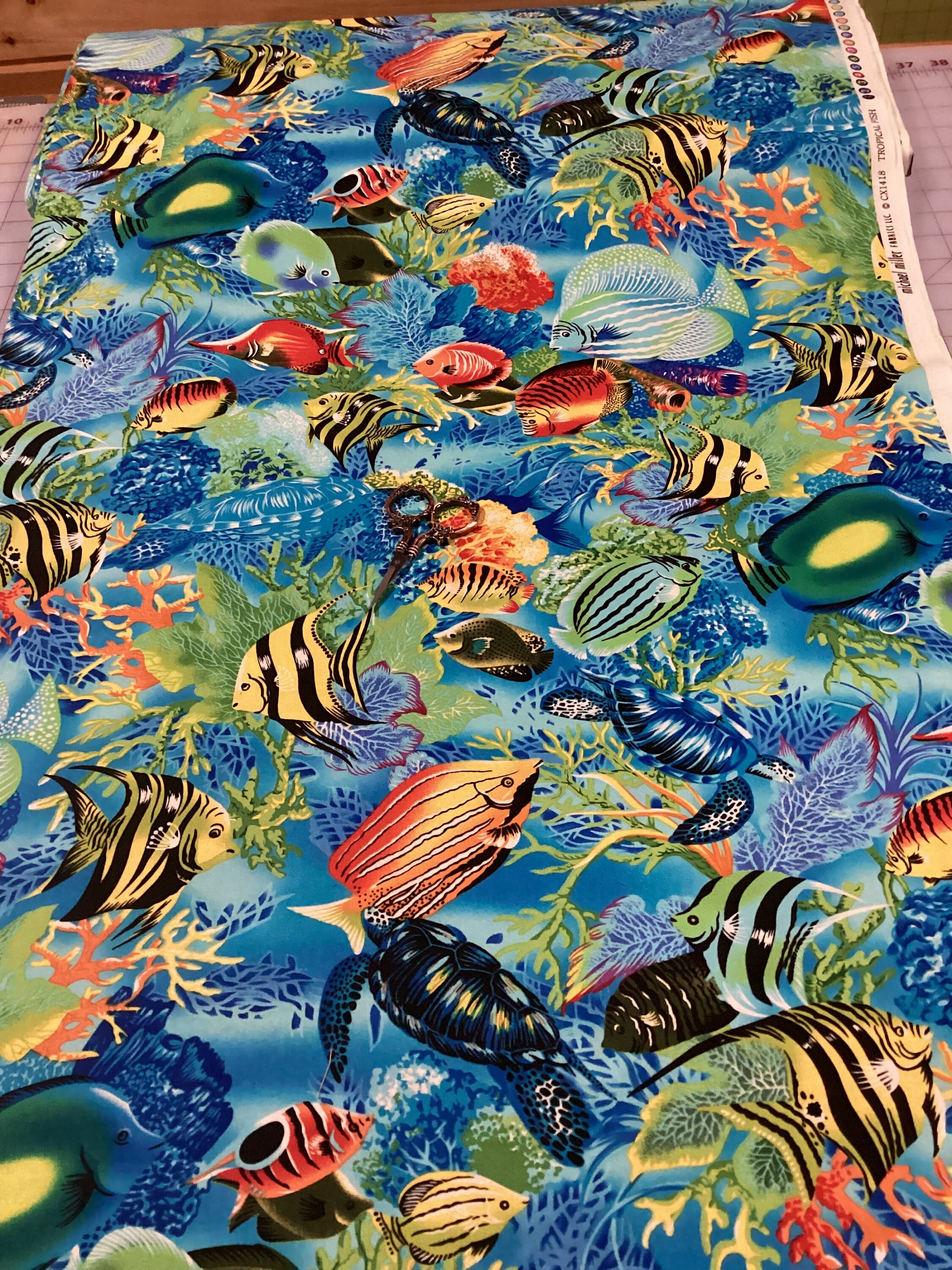 Tropical Fish Fabric by Half Yard michael Miller Fabrics - Etsy