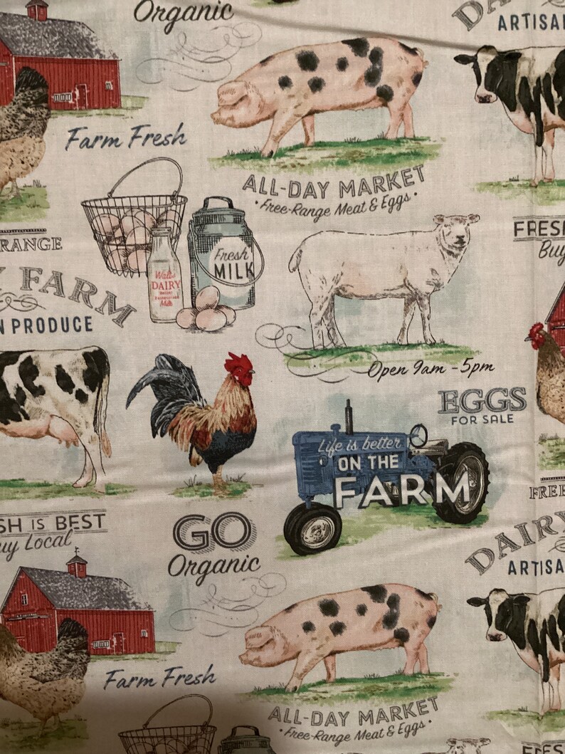 Dairy Farm Fabric by the Half Yard - Etsy