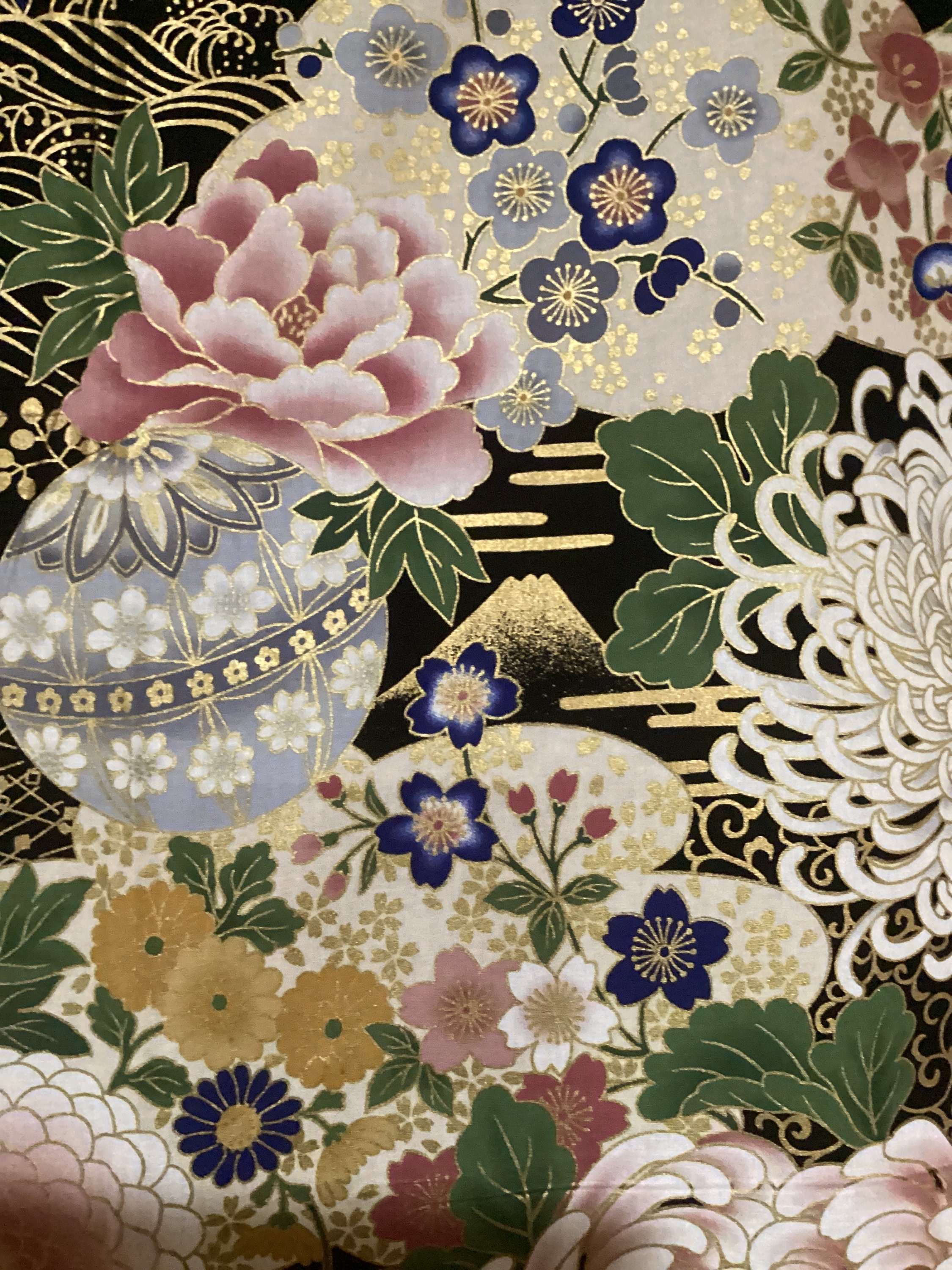 Beautiful Asian Floral Fabric by the Half Yard. Made in Japan - Etsy