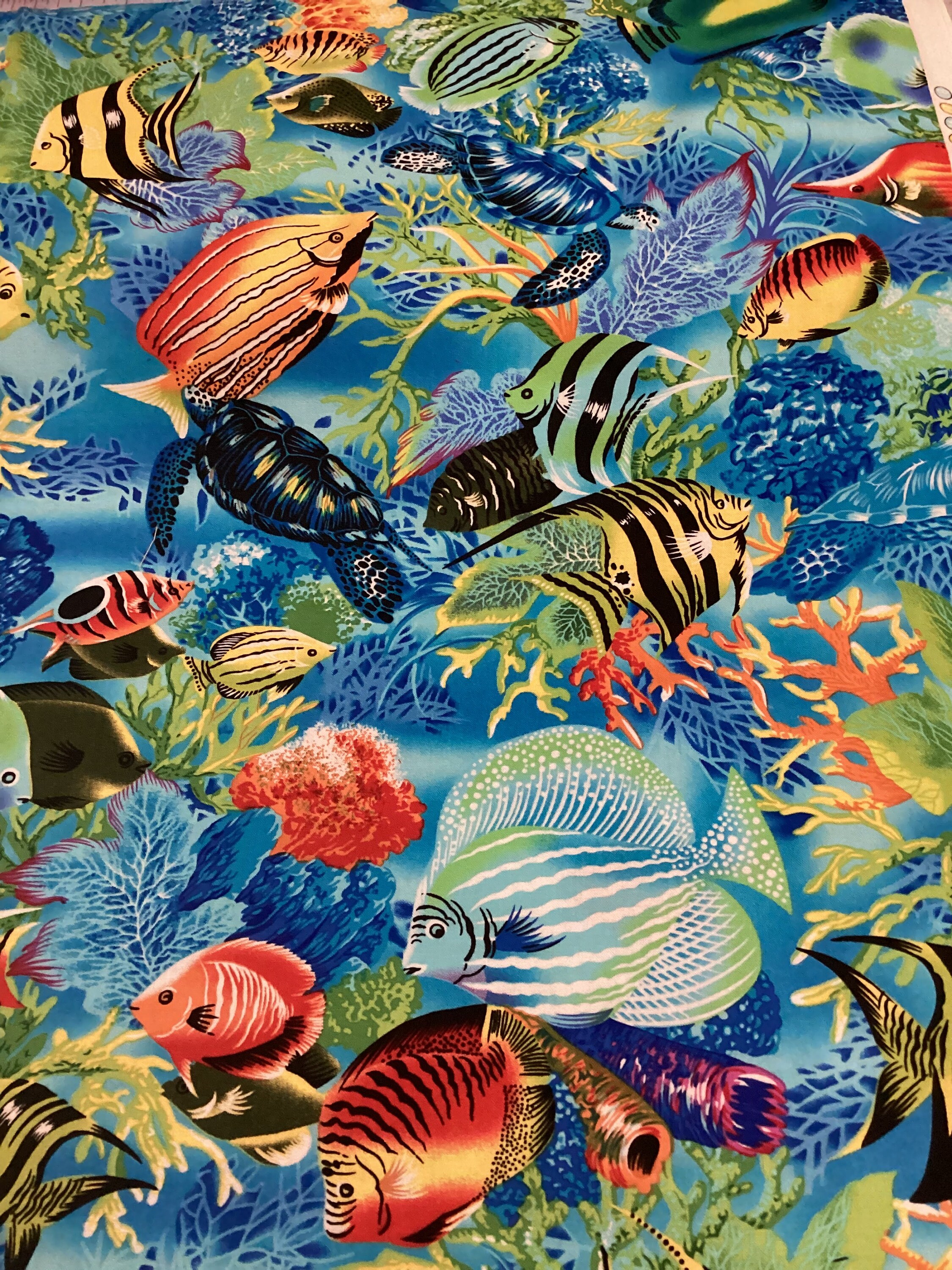 Tropical Fish Fabric by Half Yard michael Miller Fabrics - Etsy