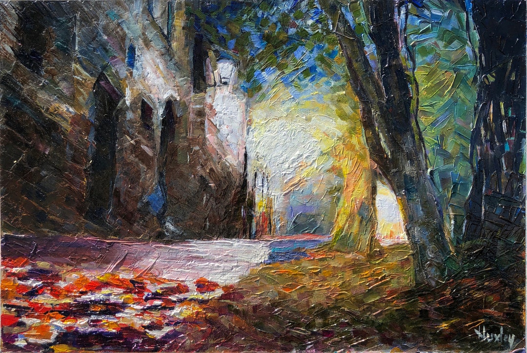 Landscape Painting, Abstract, Original Oil Painting, the Path - Etsy