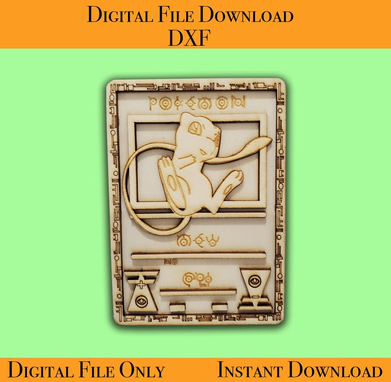 Ancient Mewtwo Pokemon Card DXF File - Etsy
