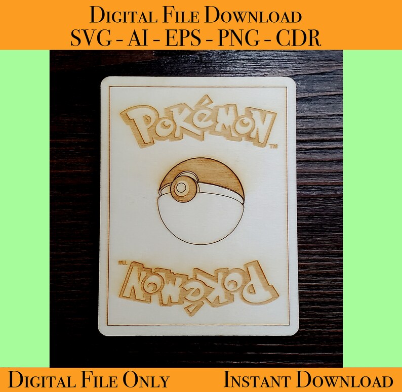 Dratini Pokemon Card Laser Cutter Files Vector Ready for Wood Glowforge ...