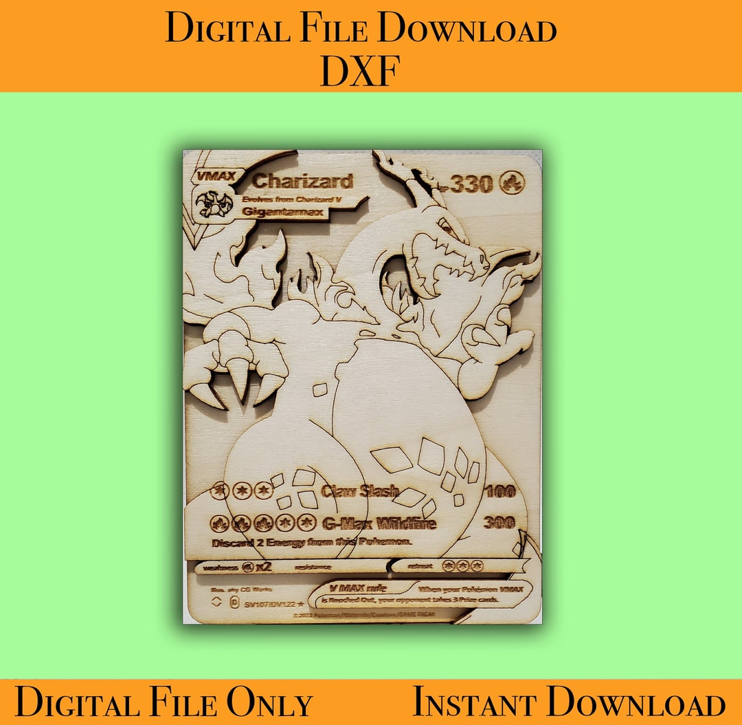 Fichier DXF VMax Charizard carte Pokemon - Etsy France
