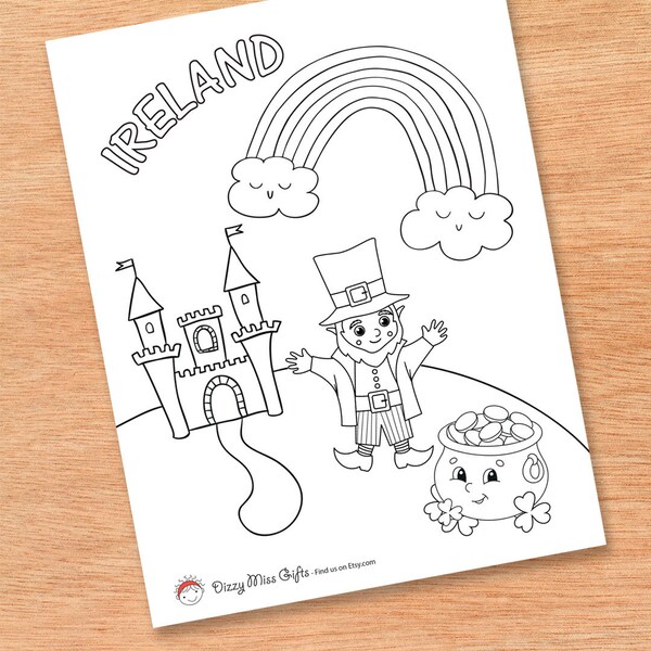 Ireland Coloring Book - Etsy