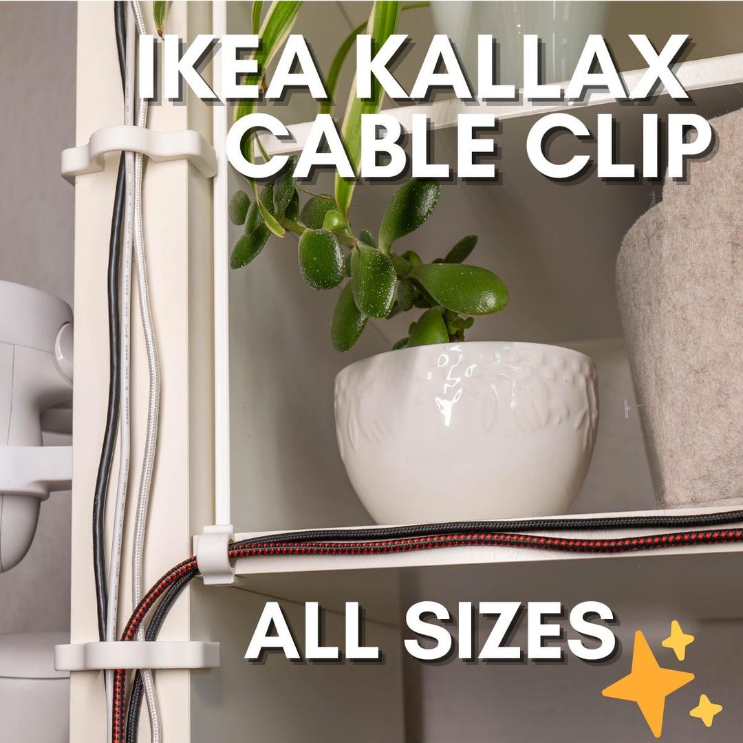 Ikea Kallax 1.6/3.7/5.2 Cm | 0.63/1.5/2.1 in Cable Clips - Easily ...