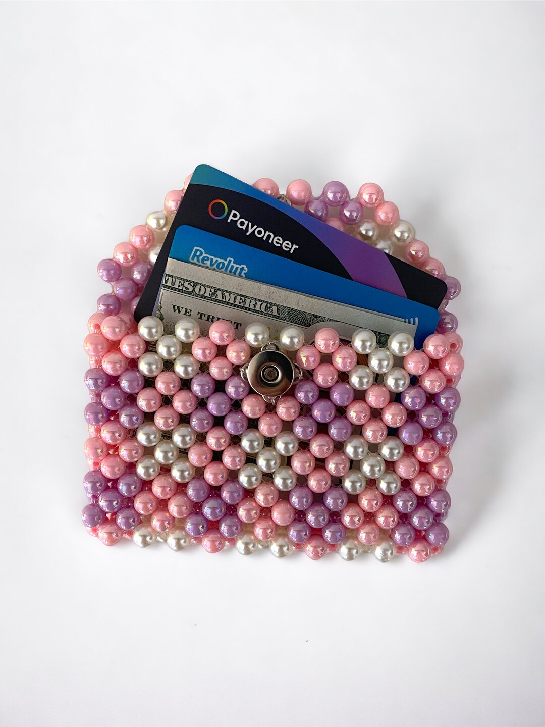 Beaded Card Holder, Card Holder, Bead Bag, Crystal Bag, Pearl Bag ...