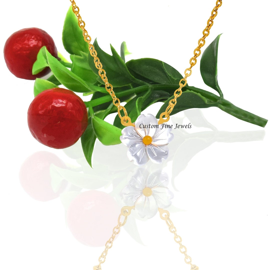 Carved Flower Necklace, Gemstone Flower Charm, Hand Carving Flower ...