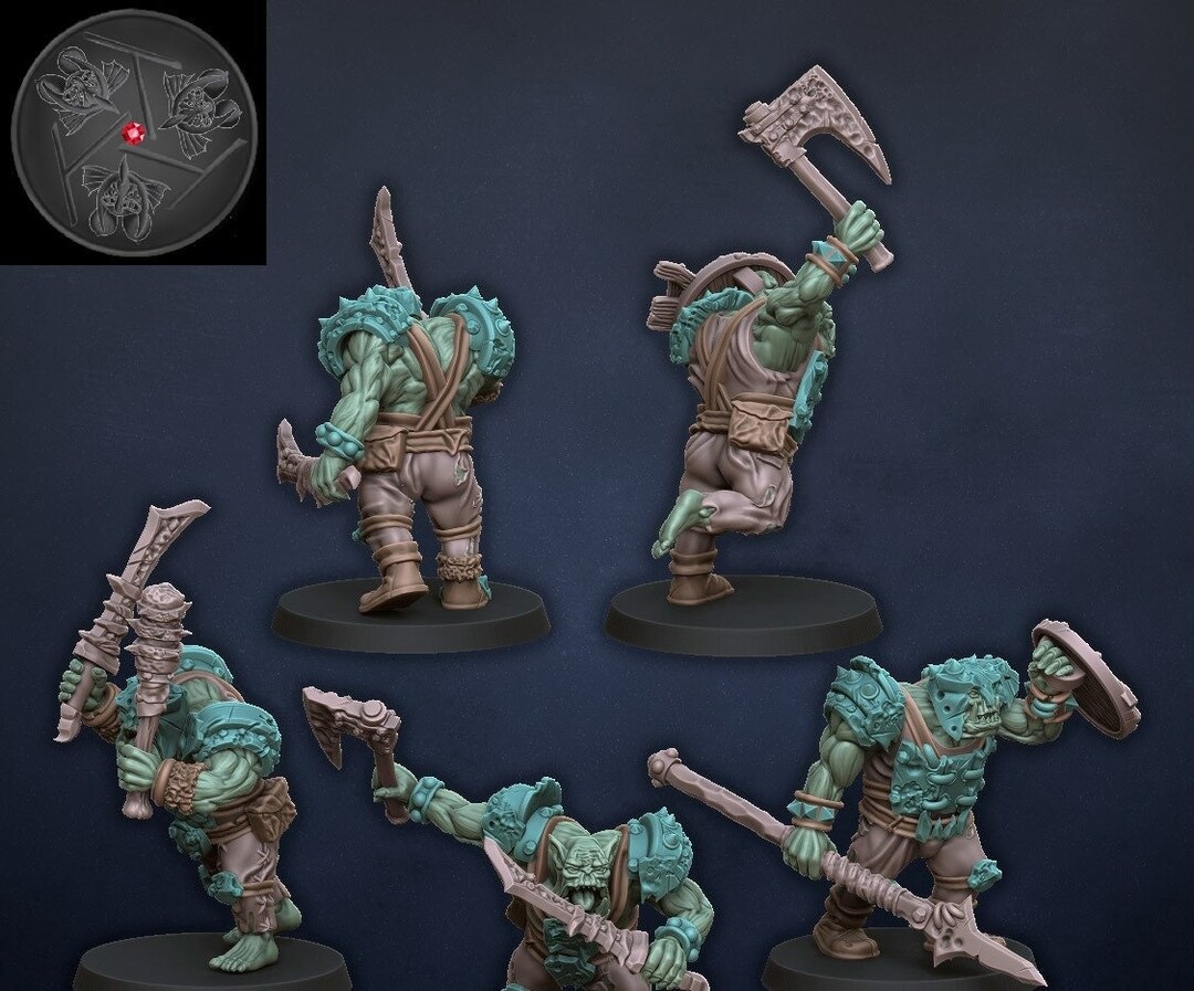 Orcs dragons Lake Orcs and Goblins Wargames Resin Miniatures 28 Mm - Etsy