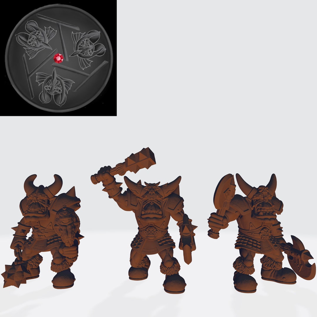 Black Orcs fabelzel Chaos Dwarfs Oldhammer Wargames Resin Miniatures 28 ...