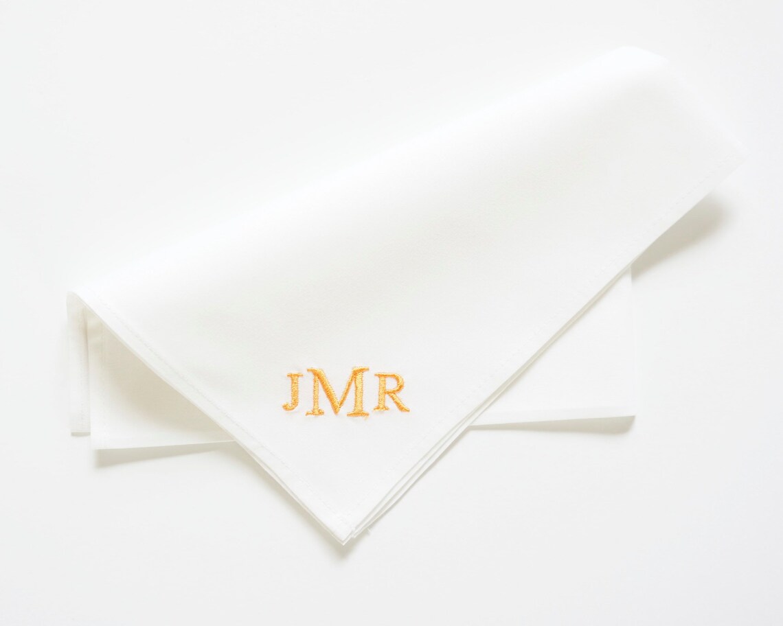 MENS CUSTOM Block Letter and Script Fonts Embroidered Monogrammed ...