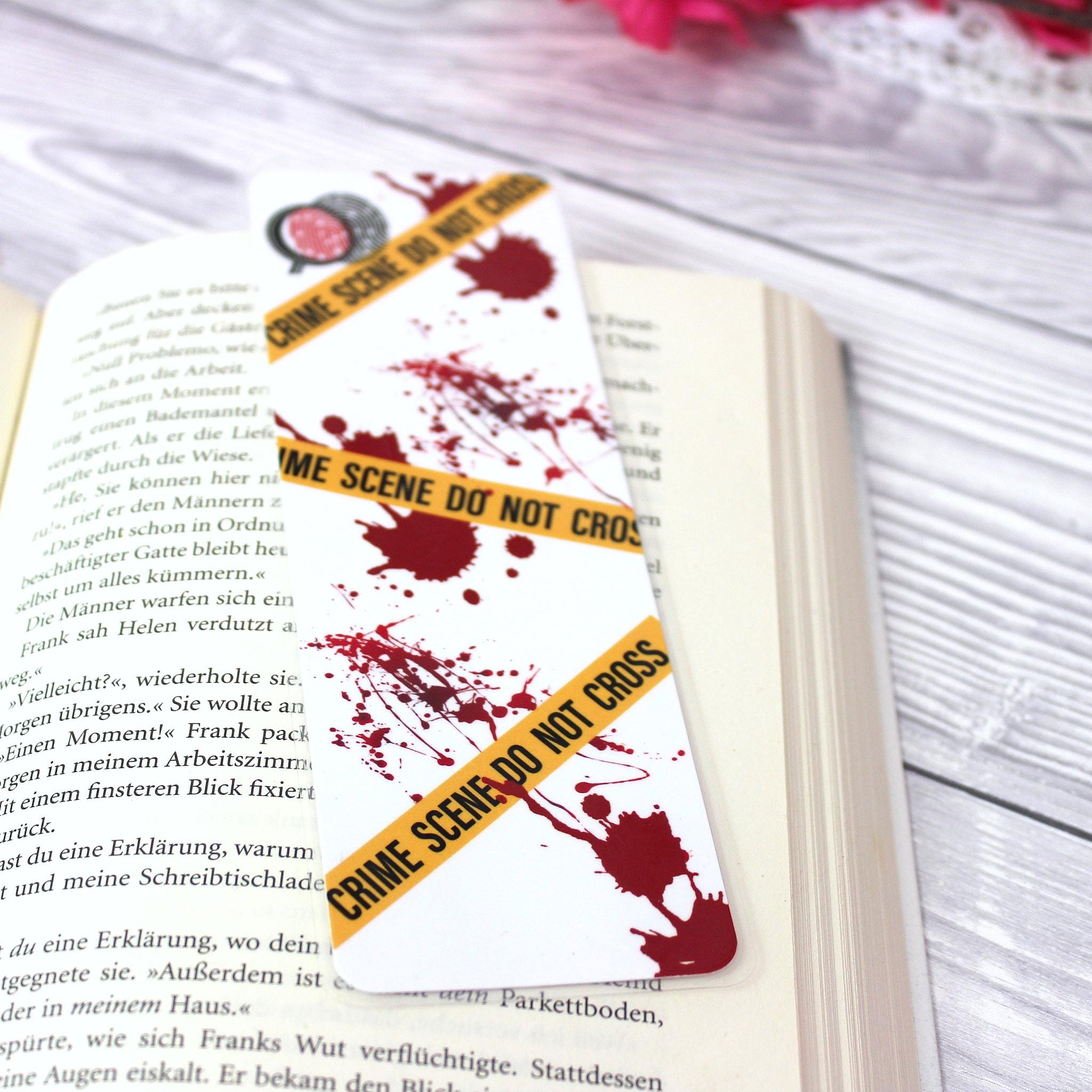 Crime Scene Bookmark, Book Merch for Crime and Thriller Fans, Book ...