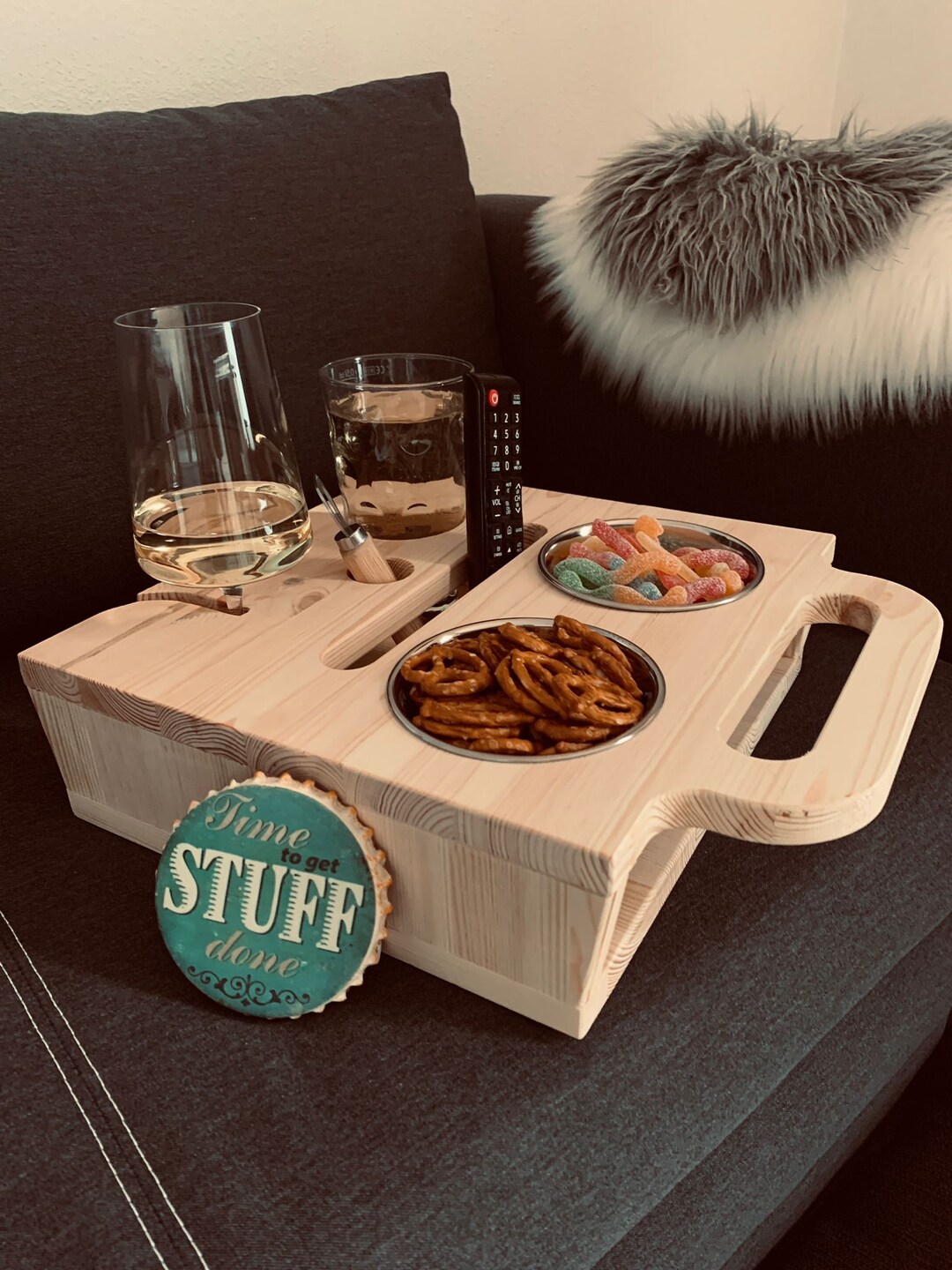 Snack Tray Couch Bar Snack Bar Sofa Butler Version for 1 - Etsy