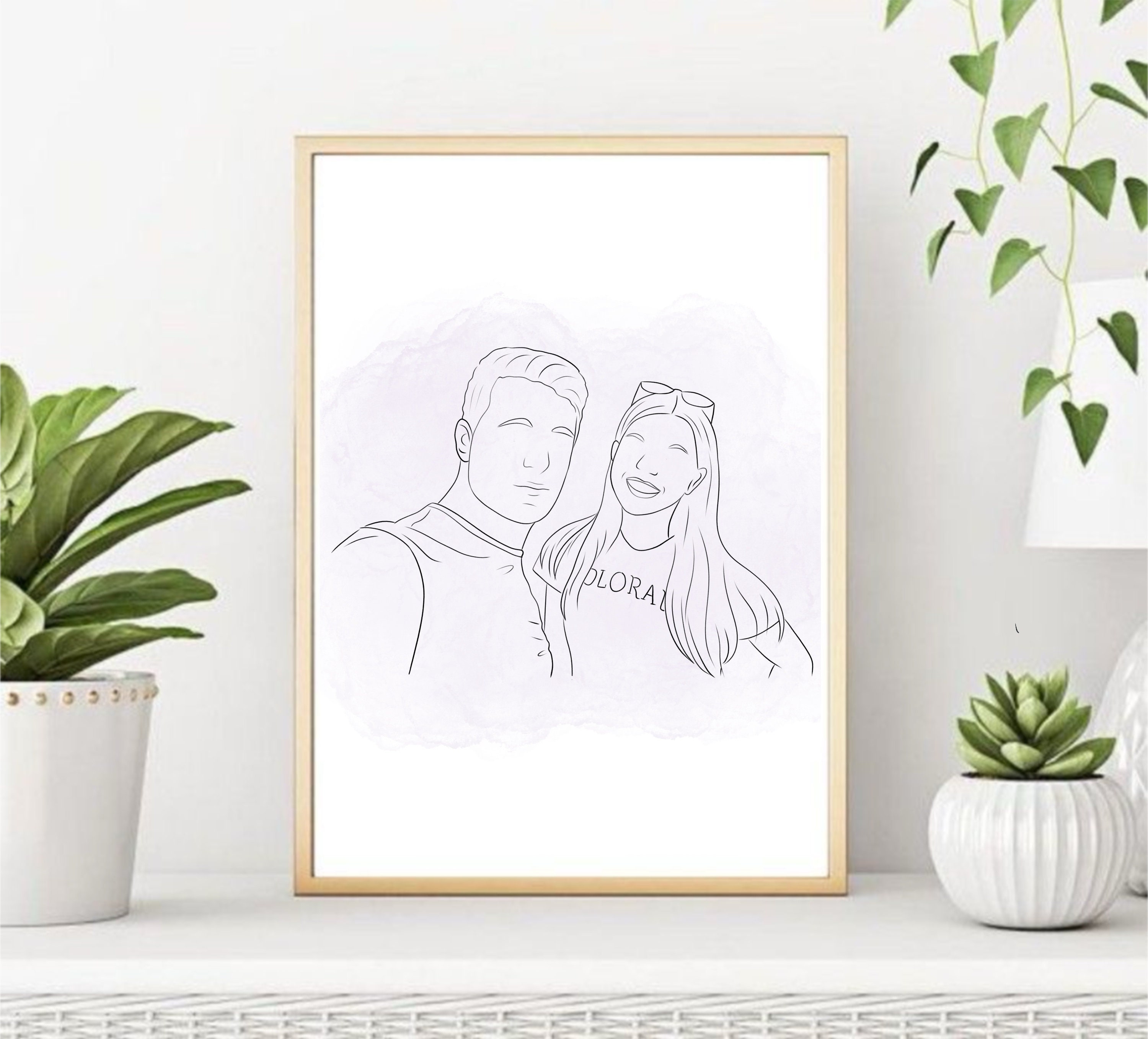 Woman Line Art, Line Art Drawing, Custom Line Drawing, Portrait From ...