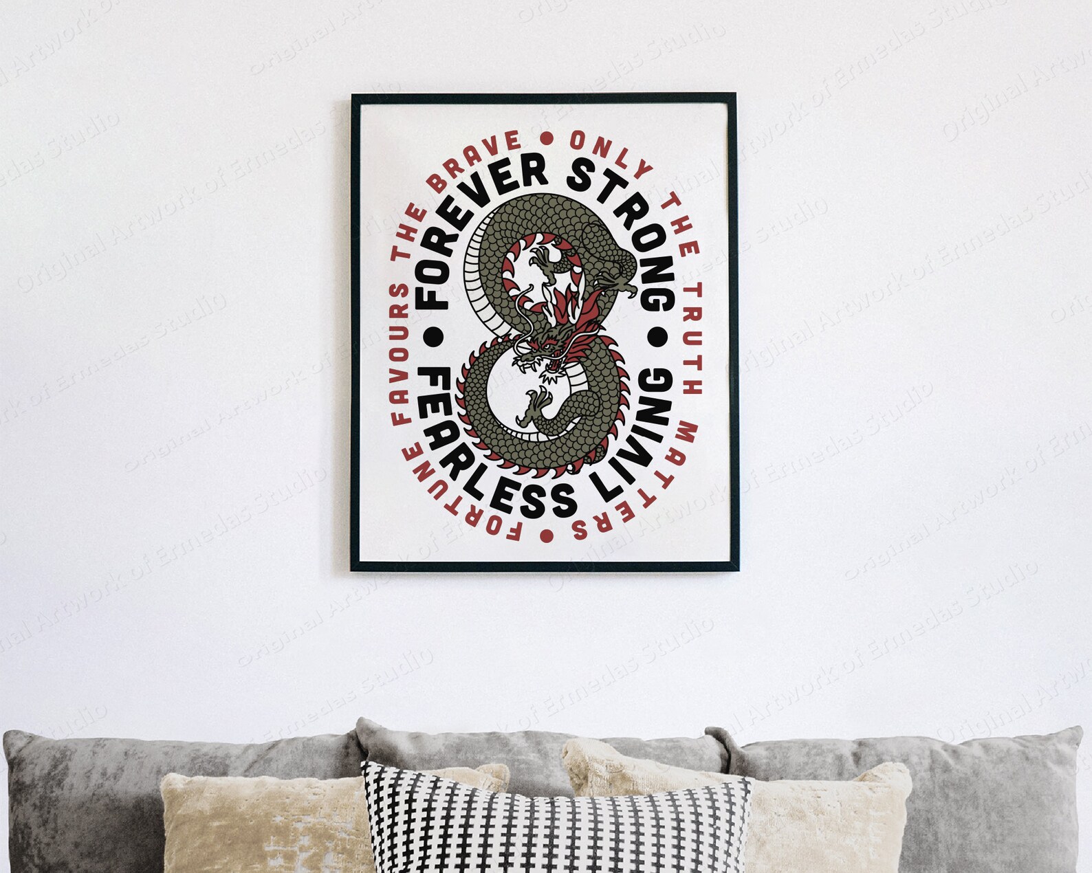 Asian Dragon With Slogans | Transparent PNG File | Digital Download ...