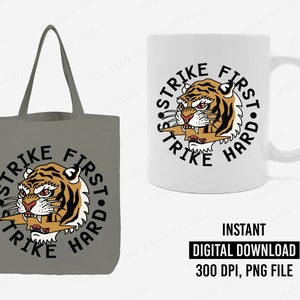 Tiger With Lightning Illustration Print | Transparent PNG File ...