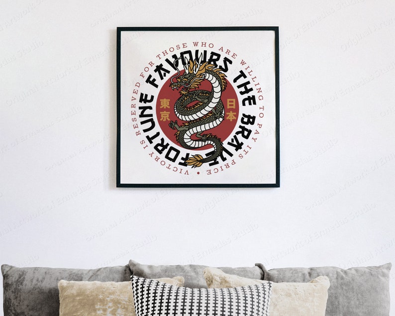 Dragon Illustration With A Slogan Print Transparent PNG File Digital ...