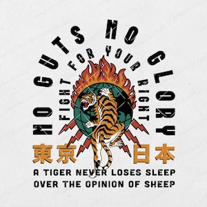 PNG File | Wild Tiger on Burning Globe With Lightning Print | Digital ...