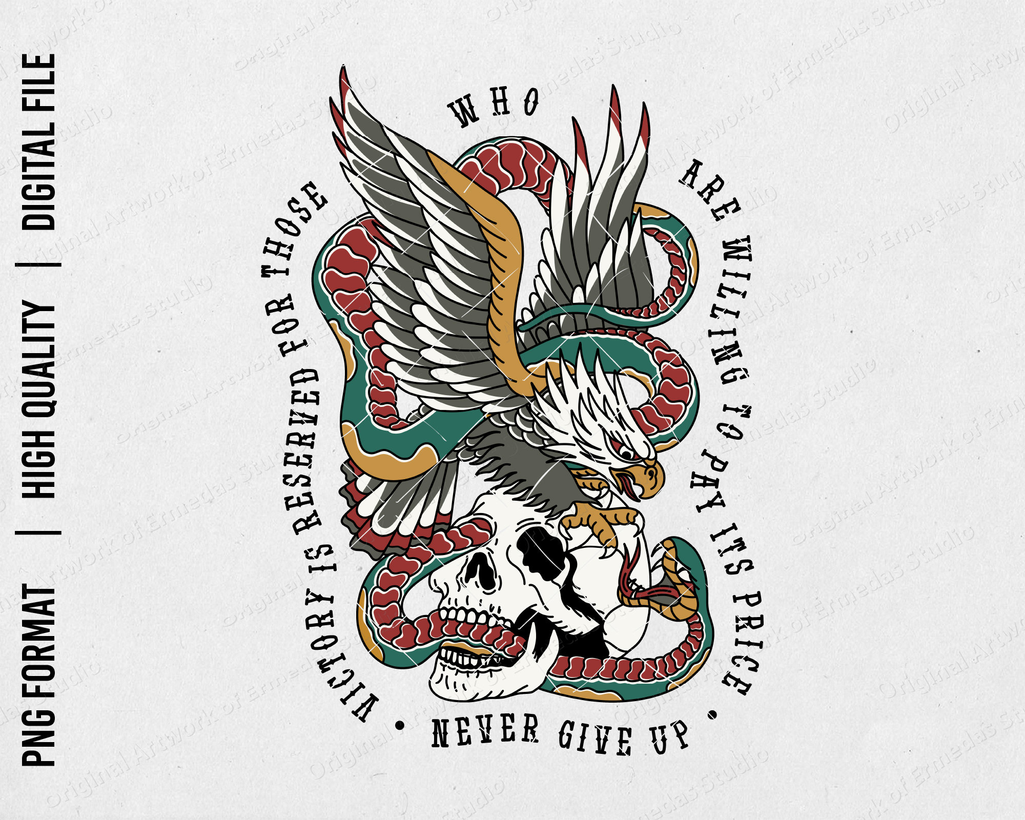 Eagle Fighting With Snake | Transparent PNG File | Digital Download ...