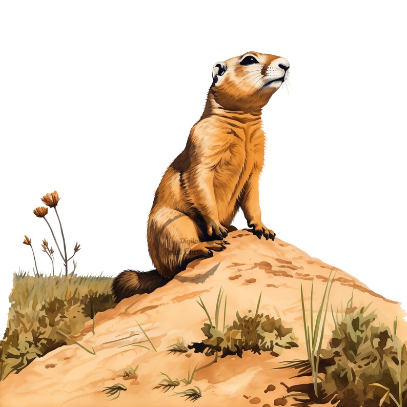 Prairie Dogs Clipart Bundle: 12 Realistic Watercolor Paintings Perfect ...