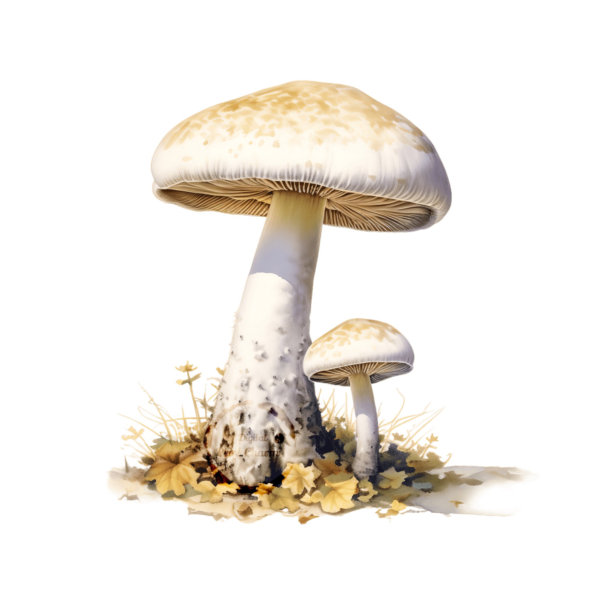 20 Mushroom Clipart Digital Prints | Watercolor Paintings | Realistic ...