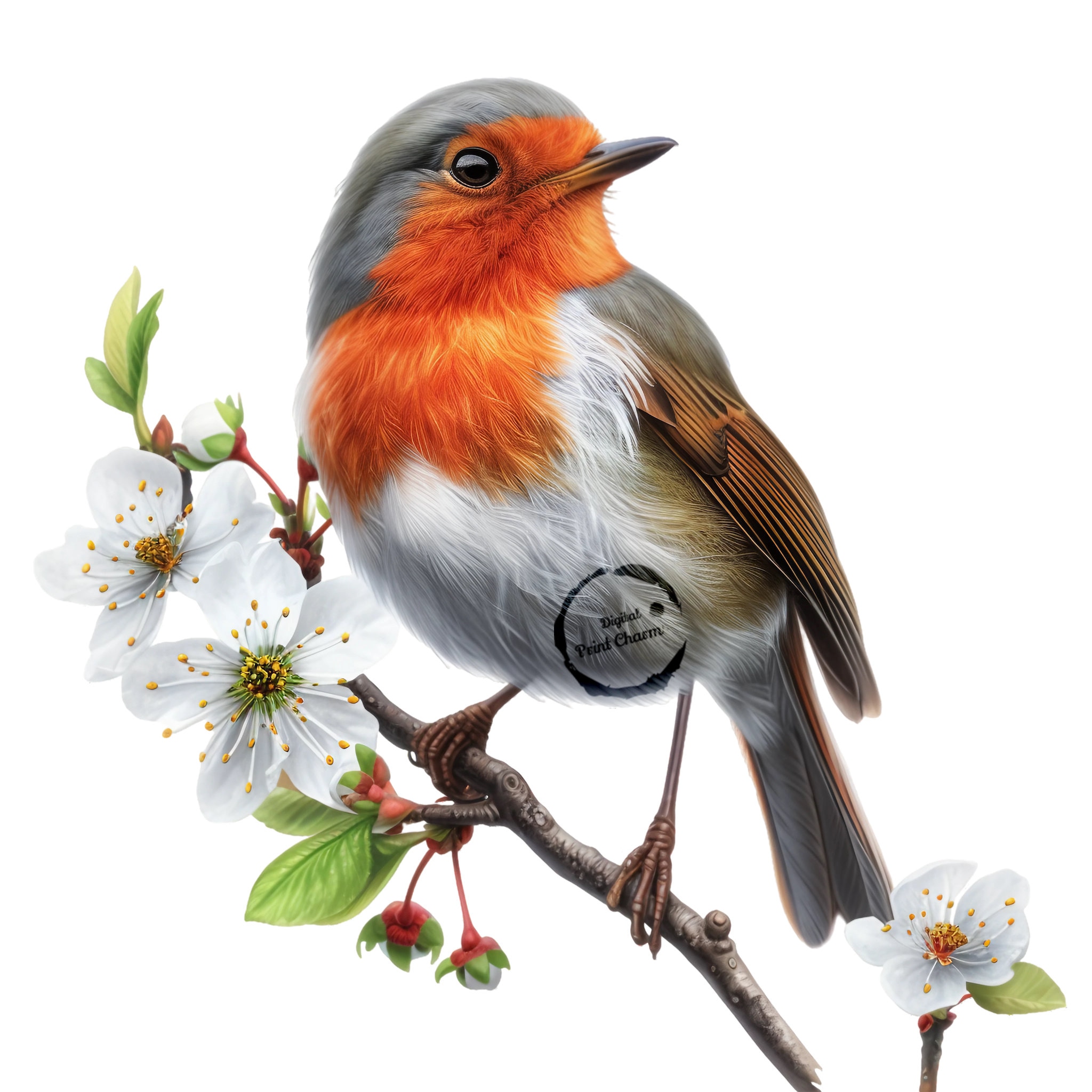 Red Robin Clipart Bundle 16 Realistic Bird Illustrations Perfect for Nature Projects ...