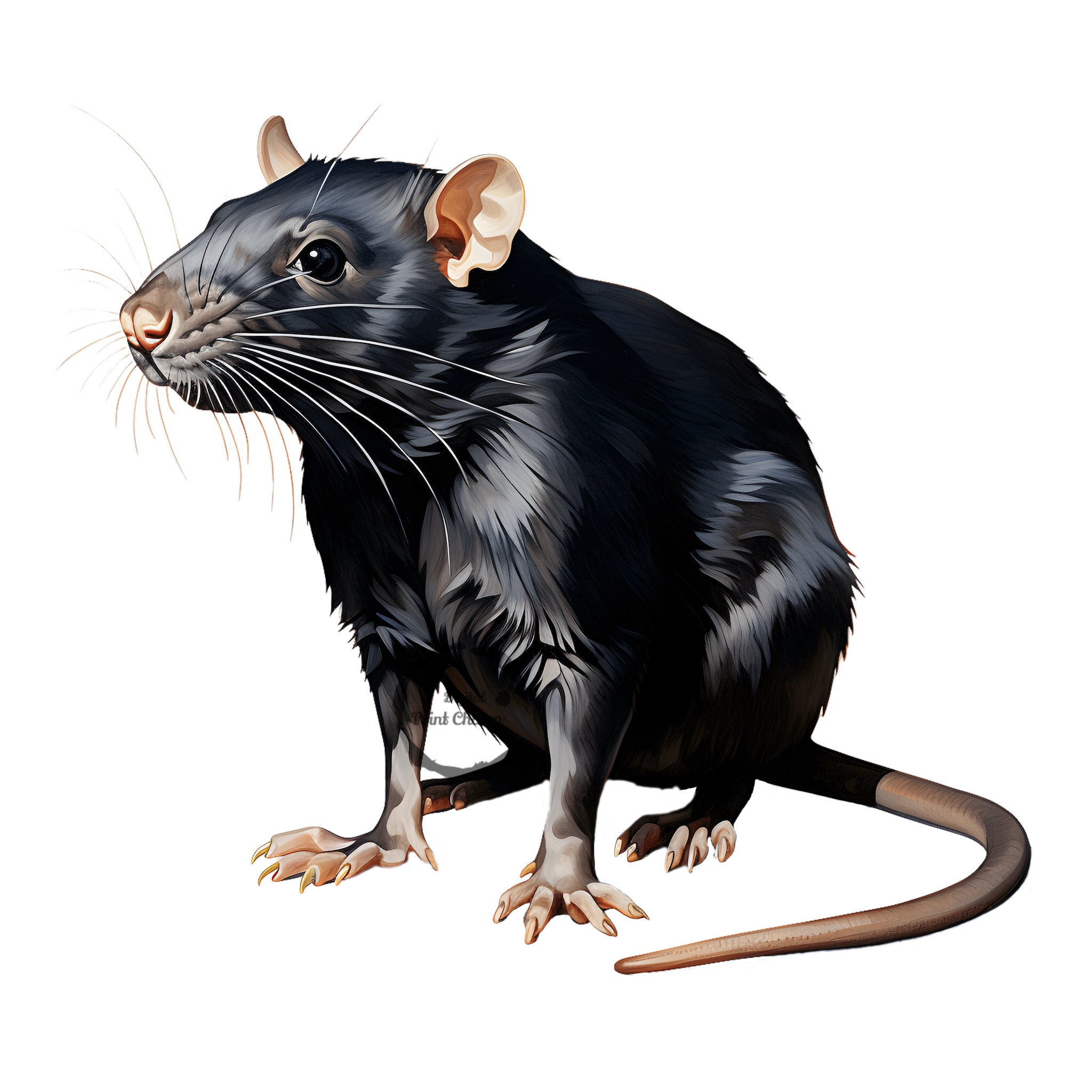 Watercolor Rat Masterpieces 16 Unique Realistic Rat Cliparts - Etsy