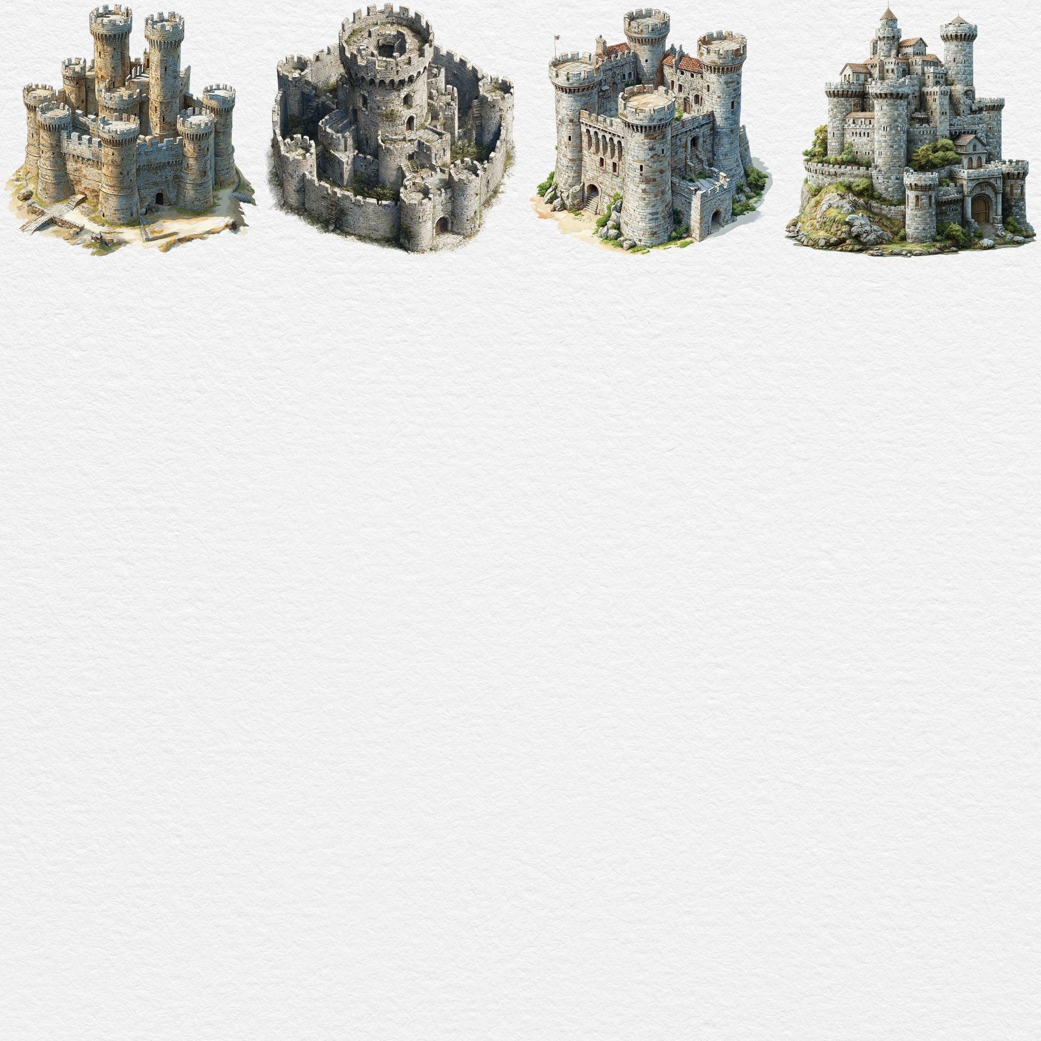 UNLOCK History! 20 Concentric Castle Clipart Bundle | Medieval Fortress ...