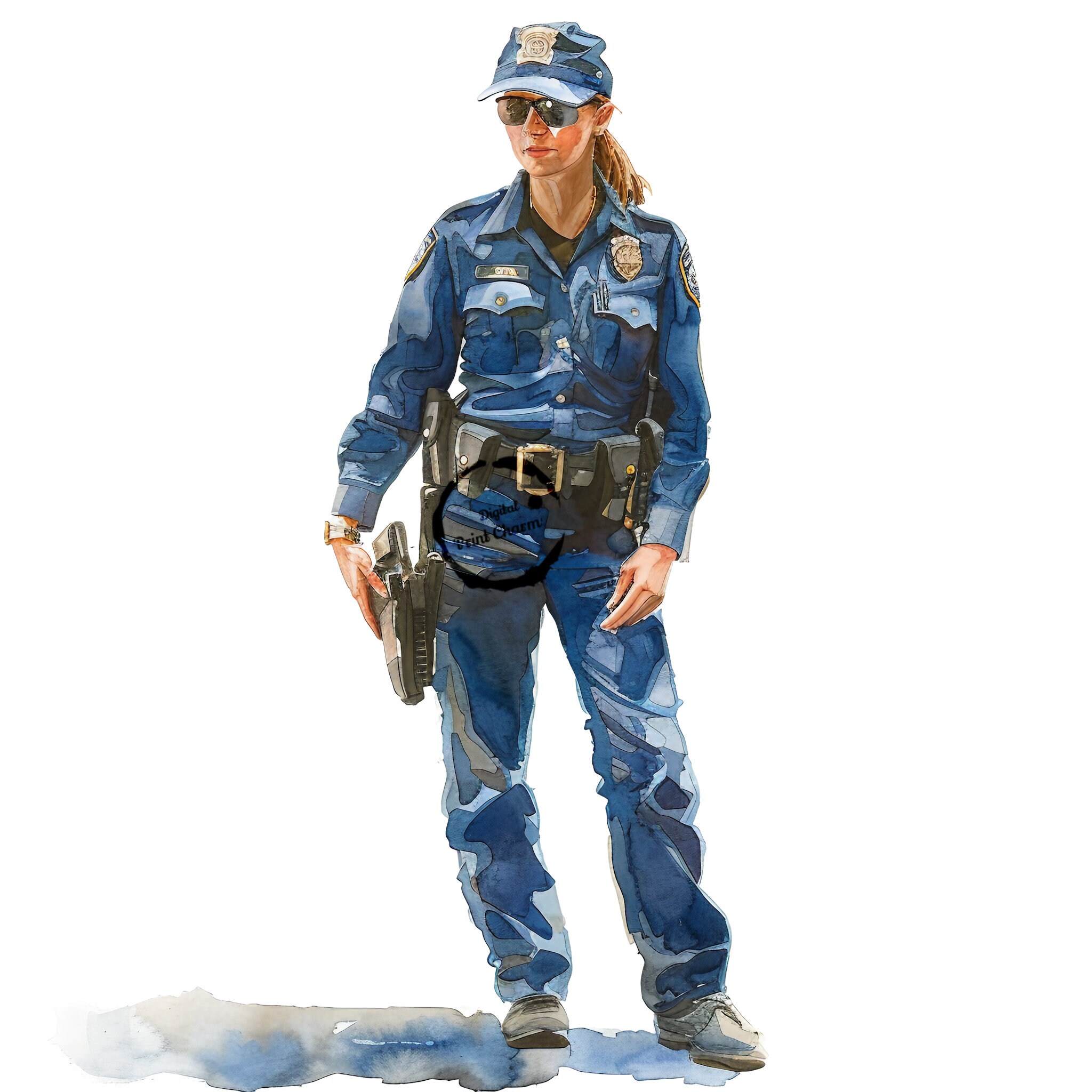 Realistic Police Officer Clipart Bundle 20 Detailed Law Enforcement ...