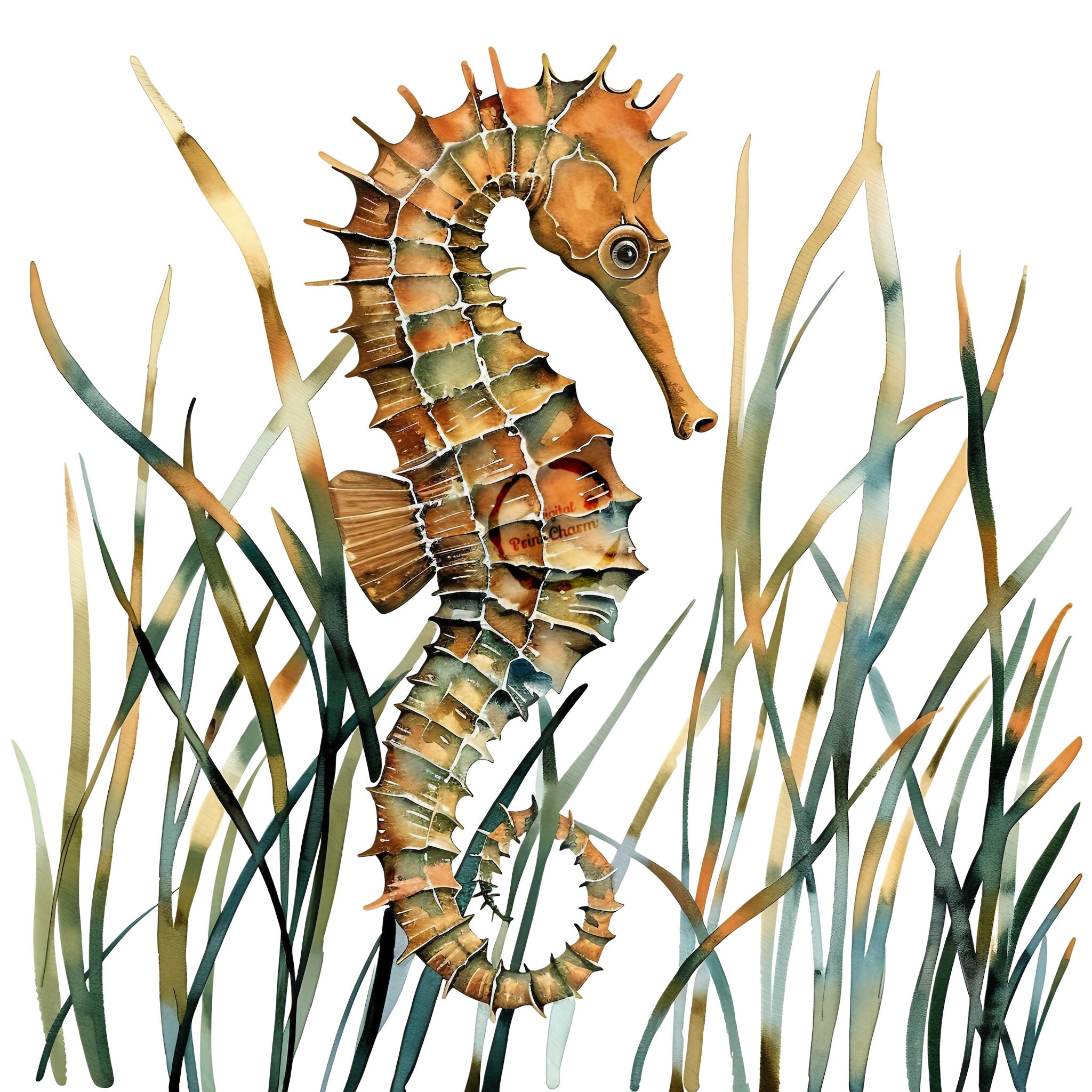 Realistic Seahorse Clipart Bundle 16 Detailed Marine Life Illustrations ...
