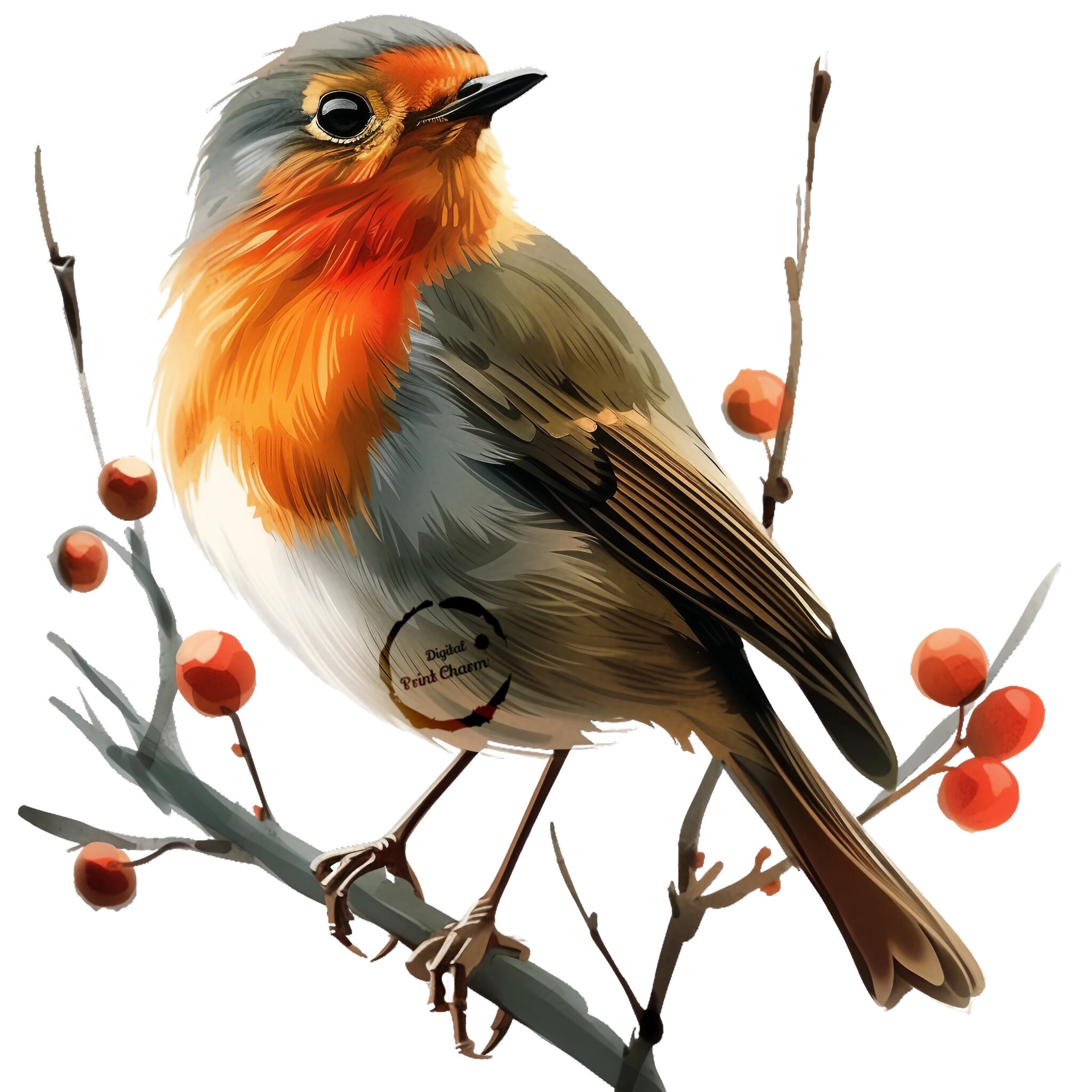 Red Robin Clipart Bundle 16 Realistic Bird Illustrations Perfect for ...